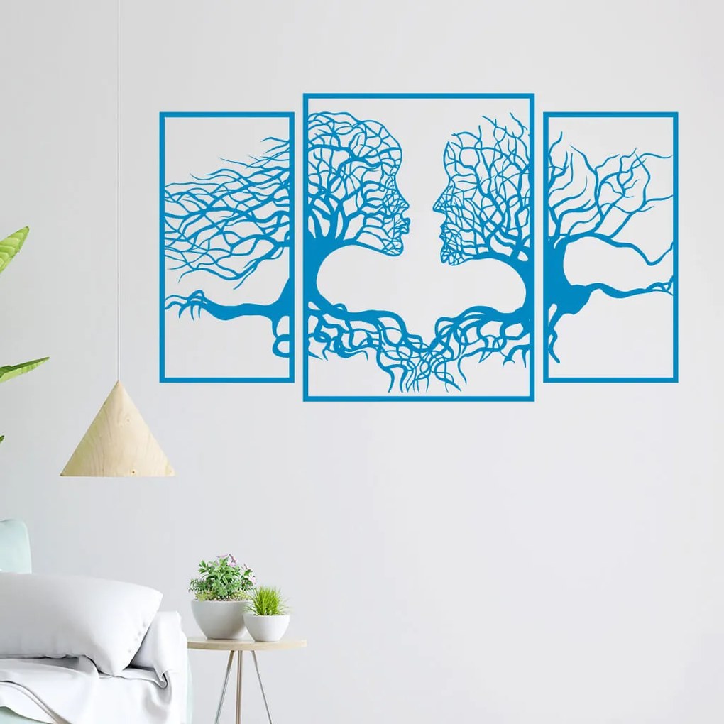 Živá Zeď Samolepka na zeď Duše lesa Barva: modrá, Velikost: 80 x 48 cm