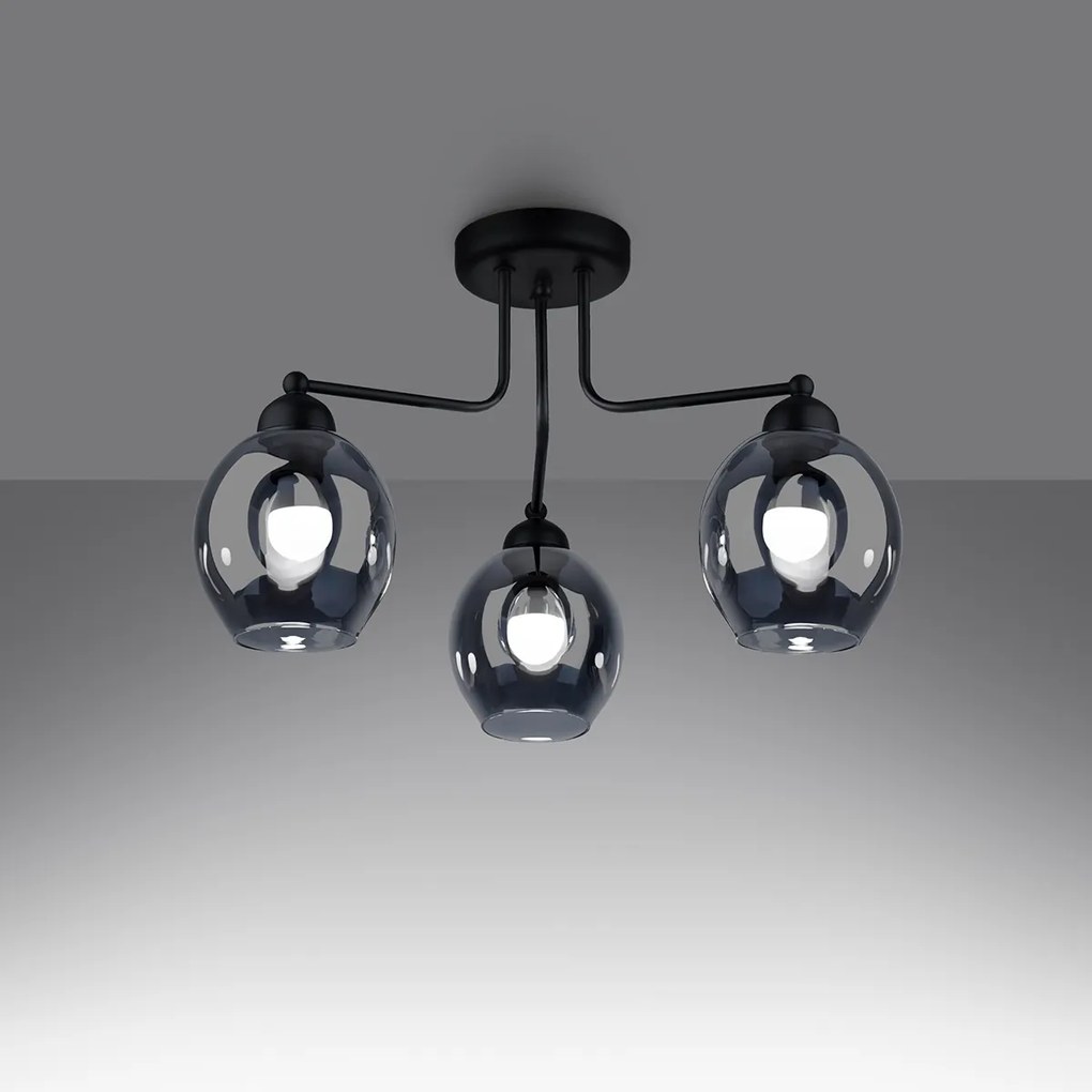 Sollux Lighting Lustr FILLAN 3 černý