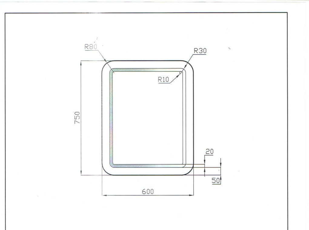 Lavedo Arizona 60 koupelnové zrcadlo s LED podsvícením