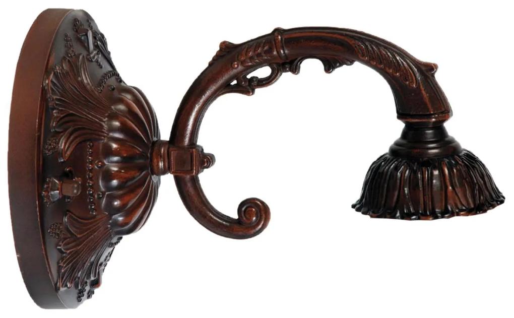 Nástěnná lampa Tiffany hnědá bez stínítka -15*Ø 23 cm