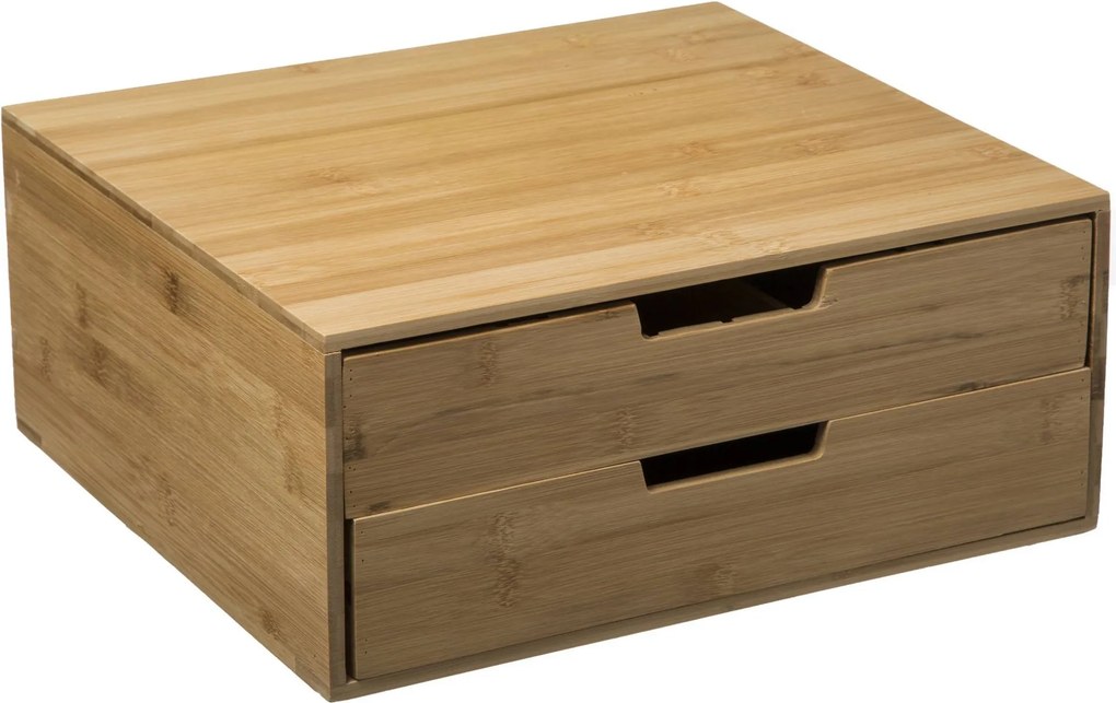 Nádoba na kávové kapsle, bambus, 2 zásuvky
