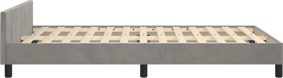 Rám postele bez matrací světle šedá 120x190 cm samet 3270566