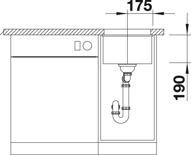 Granitový dřez Blanco SUBLINE 320-U perlově šedá s excentrem 520644