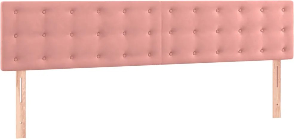 Box spring postel s matrací růžová 180x200 cm samet 3141562