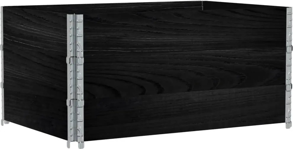 Zahradní truhlík černý 120 x 80 cm masivní borové dřevo 3295424
