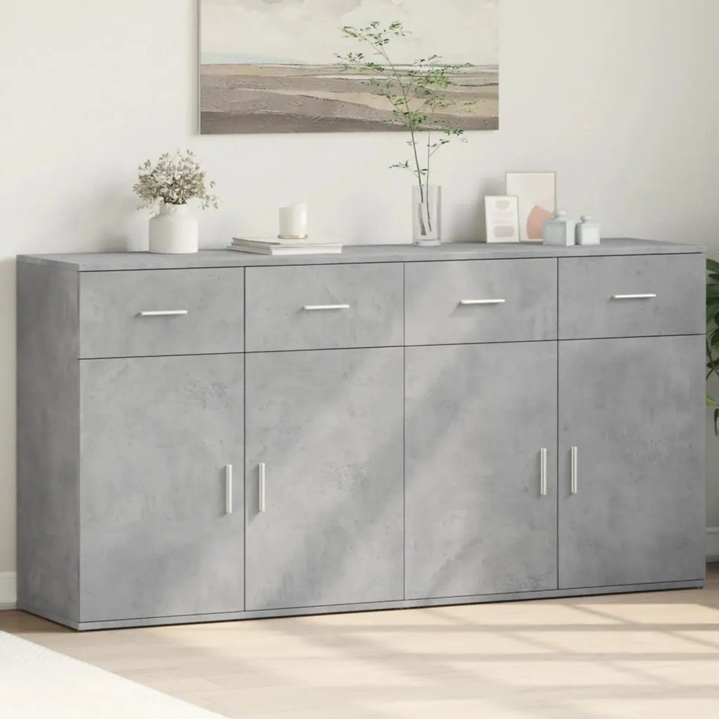 Příborníky 2 ks betonově šedé 79 x 38 x 80 cm kompozitní dřevo 3276619