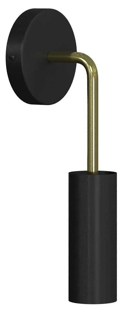 creative cables Fermaluce vintage kovové nástěnné svítidlo s ohnutou prodlužovací trubičkou a stínidlem Tub-E14 Barva: Bílá-měď