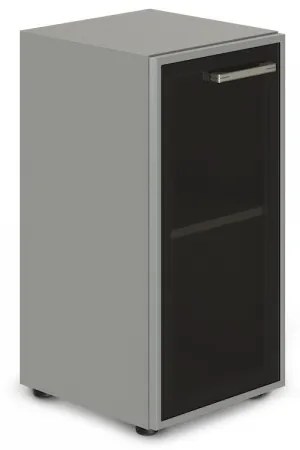 Nízká úzká skříň TopOffice Premium, levá, 39,9 x 40,4 x 80 cm