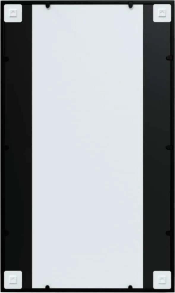 vidaXL Nástěnné zrcadlo černé 100 x 60 cm kov [342209]