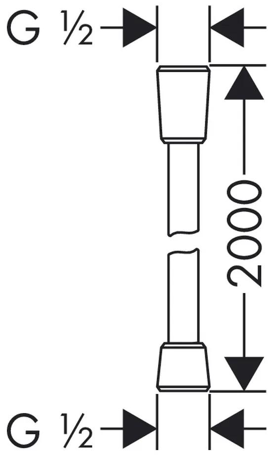 Hansgrohe Isiflex - Sprchová hadice 2000 mm, chrom 28274000