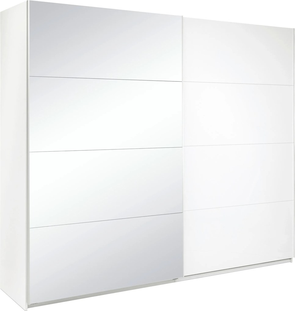 XXXLutz ŠATNÍ SKŘÍŇ S POSUVNÝMI DVEŘM, bílá, 250/210/62 cm P & B - Šatní skříně - 000885000903