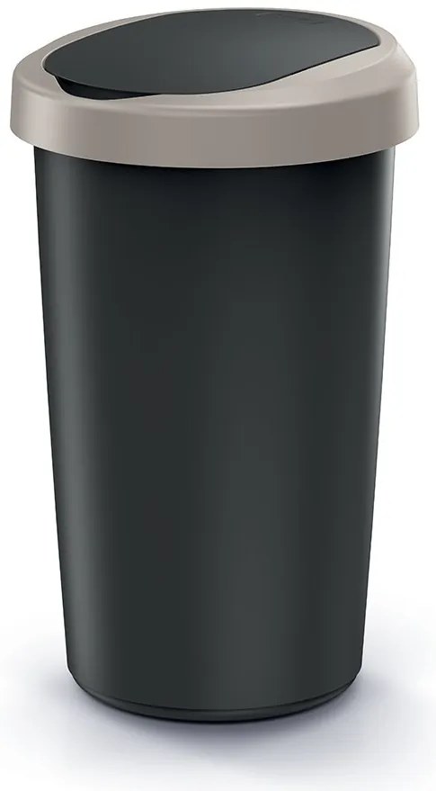 Odpadkový koš COMPACTO 25 L černý/hnědý