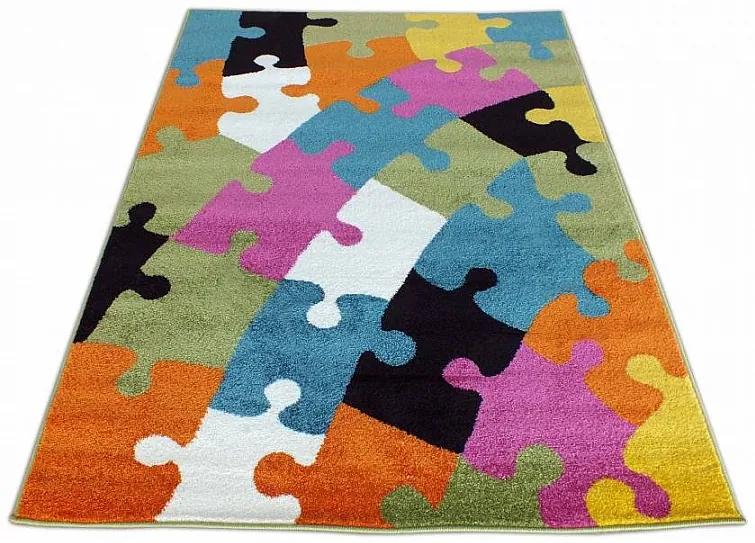 Dětský kusový koberec PUZZLE MONDO 200x290