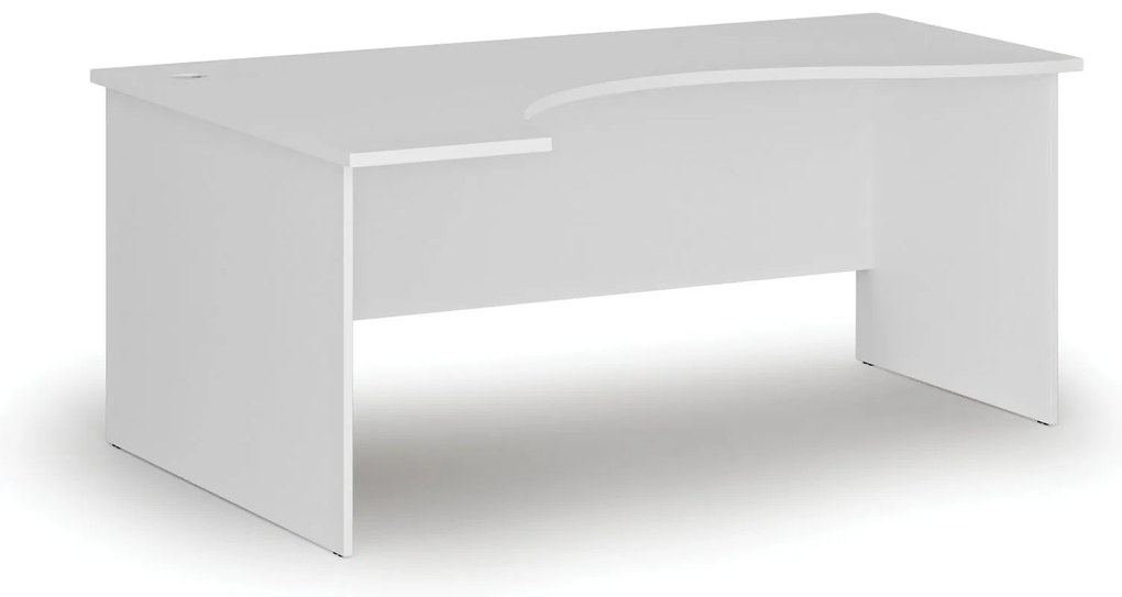 Ergonomický kancelářský psací stůl PRIMO WHITE, 180x120 cm, levý, bílá