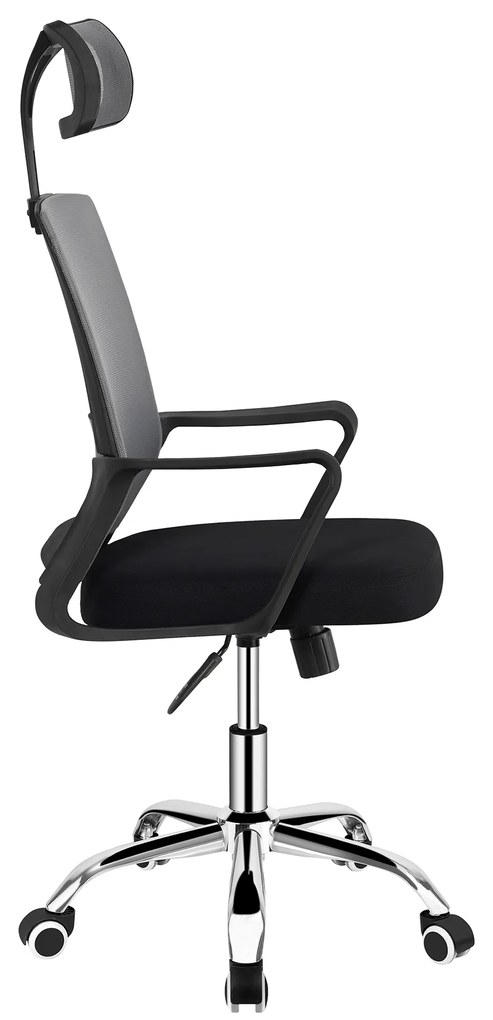 Ergonomická kancelářská židle TIVON - šedá síťovina