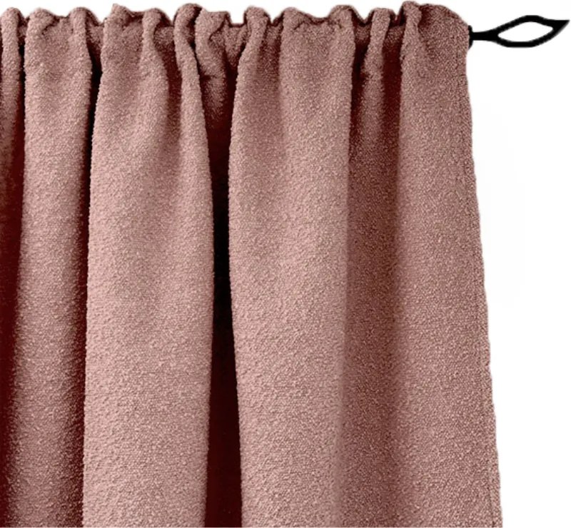 Závěs do dětského pokoje BOUCLÉ Zvolte barvu: Světle růžová, Zvolte rozměr: 140 x 280 cm (šířka x výška)