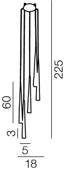 Minimalistické svítidlo Stylo 5 černé