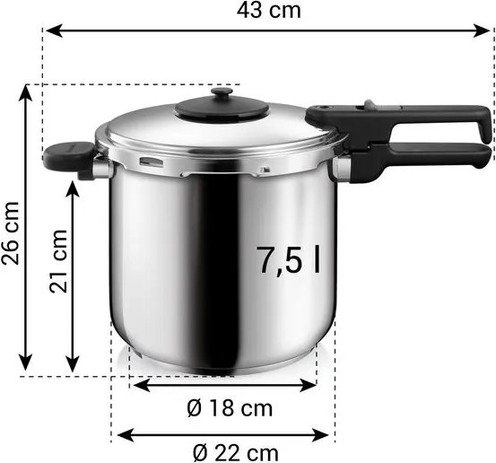 TESCOMA Tlakový hrnec GrandCHEF 7,5 l