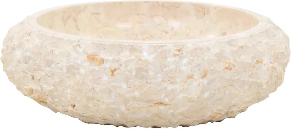Umyvadlo 40 x 12 cm mramor krémové 142777