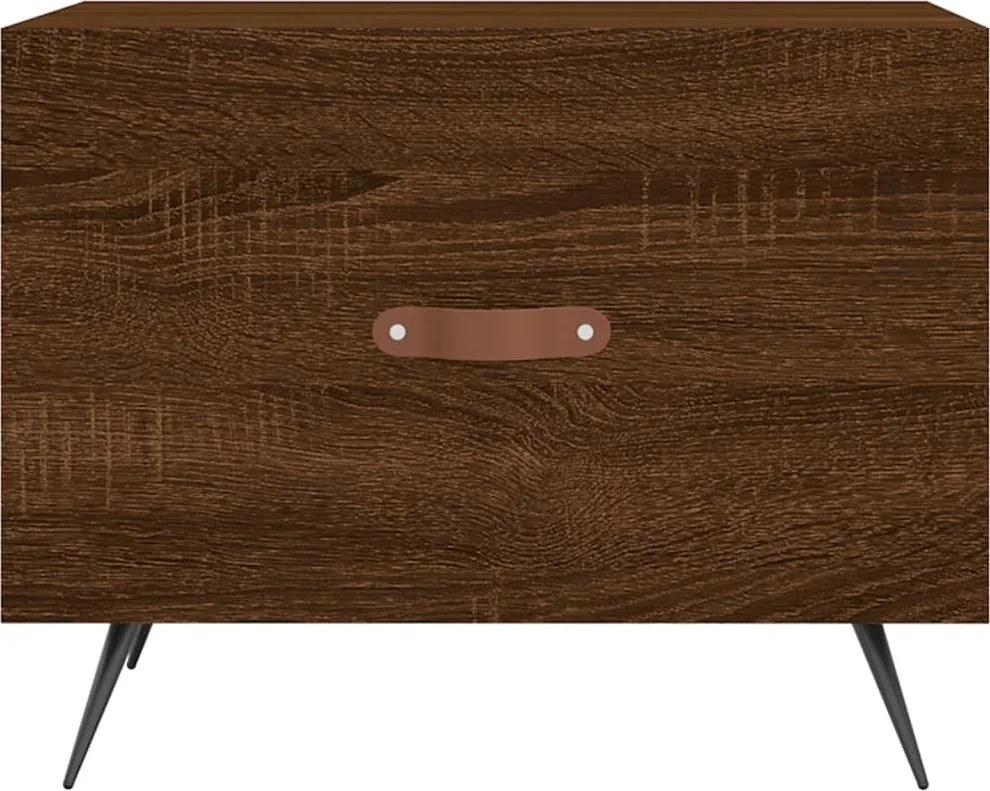 vidaXL Konferenční stolky 2 ks 50 x 50 x 40 cm kompozitní dřevo [829347] Barva: hnědý dub