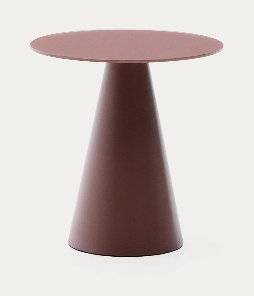 Kulatý odkládací stolek se skleněnou deskou ø 50 cm Wilshire – Kave Home
