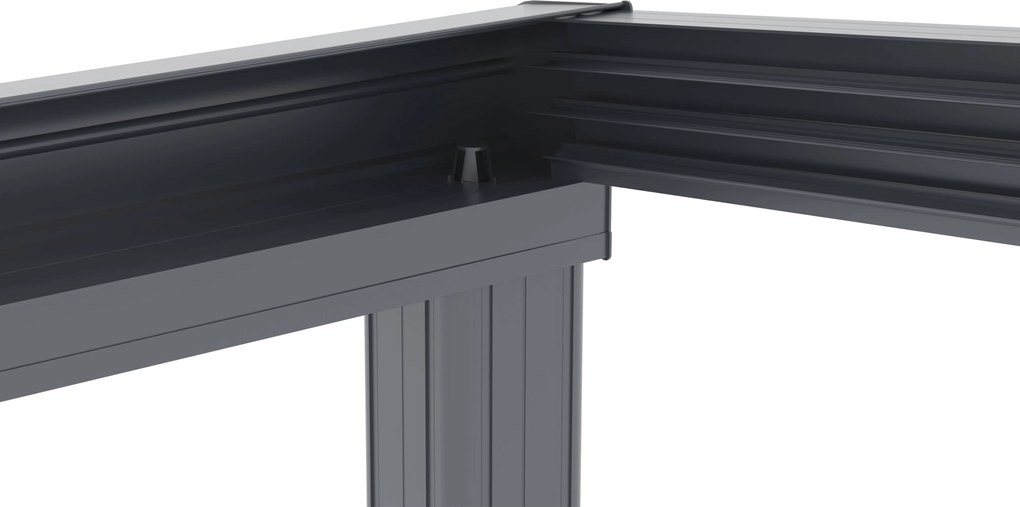 Hliníková pergola BestBerg PZ-9A / 9 m² / antracit/šedá