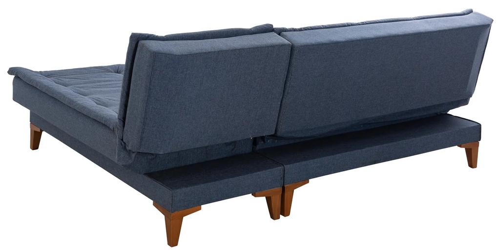 Atelier del Sofa Rohová sedací souprava Santo - Dark Blue, Tmavá Modrá