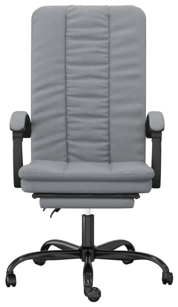 Polohovací kancelářská židle světle šedá textil - Default Title