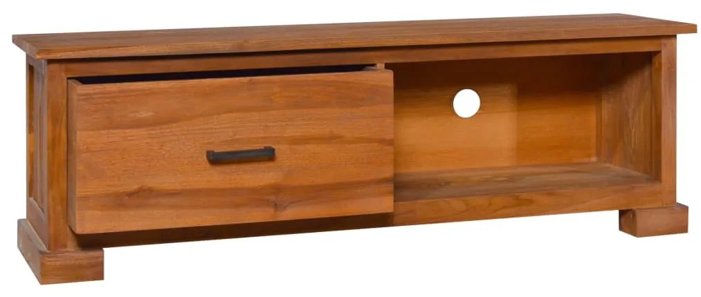 vidaXL TV stolek 112 x 30 x 37 cm masivní teakové dřevo