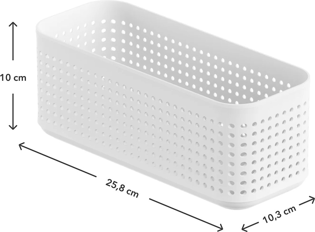 Rotho Úložný box do šuplíku, šatní organizér LISORA SMALL, 25,8 x 10,3 x 10 cm