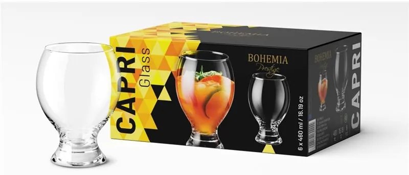 BOHEMIA PRESTIGE CAPRI SKLENICE 460ML SADA 6 KS