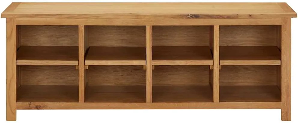Botník 114 x 37 x 45 cm masivní dubové dřevo 327436