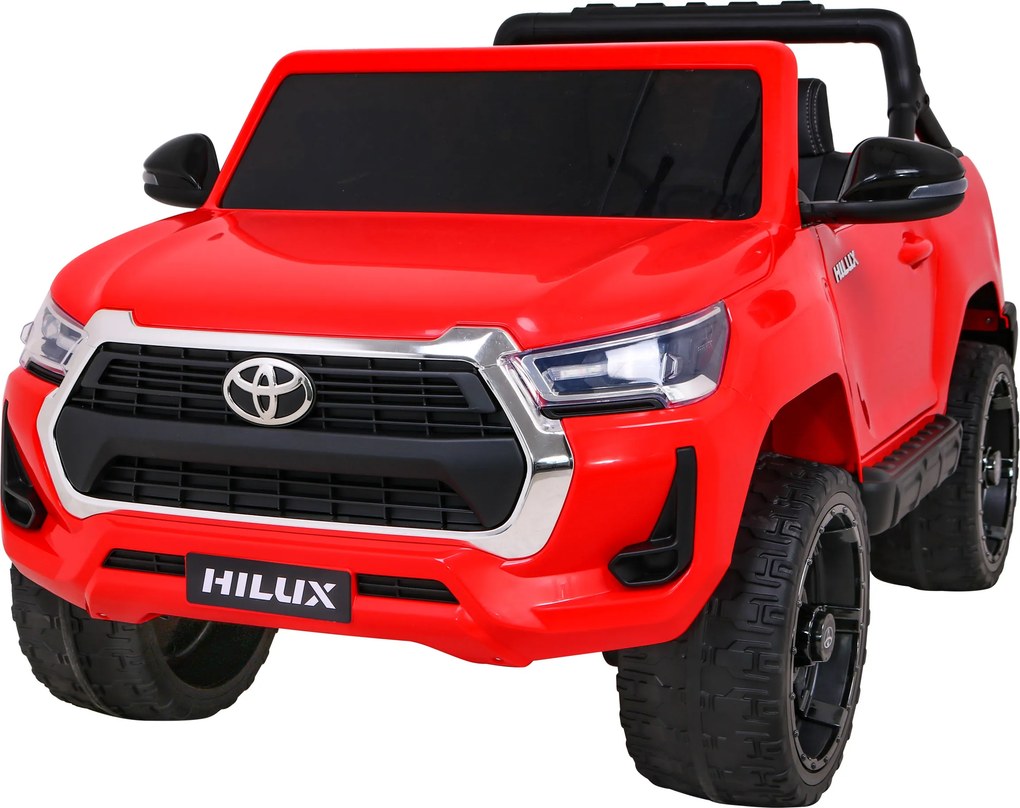 Ramiz Elektrické auto Toyota Hilux pro děti červené + pohon 4x4 + dálkové ovládání
