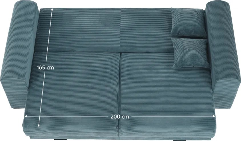 Extra prostorná pohovka, modrá / mentolová / světle šedá, Gilena BIG SOFA