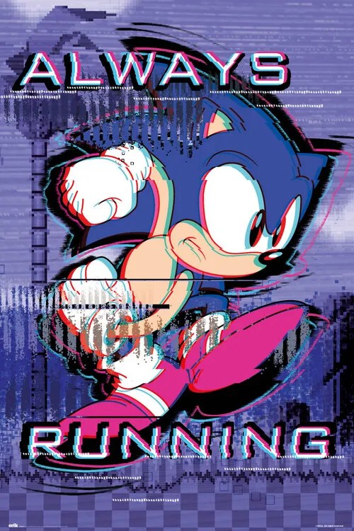 Plakát, Obraz - Sonic the Hedgehog - Always Runnig, (61 x 91.5 cm)