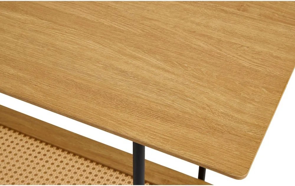 Konzolový stolek v dekoru dubu v přírodní barvě 37x100 cm Pensacola – Unique Furniture