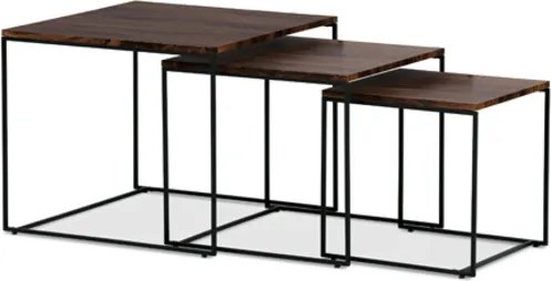 Konferenční stolek Autronic 60x51 cm hnědý MDF lesk AF-3008 WAL