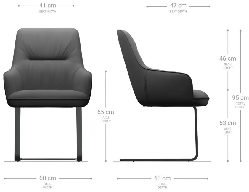 Jídelní židle Zelia-Flex s područkou konzolová podnož plochá zlatá