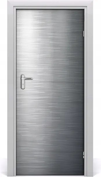 Dekorativní samolepka Fototapeta Maskující dveře Kovové pozadí 85x205