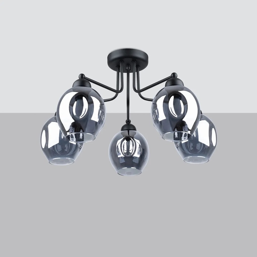 Sollux Lighting Lustr FILLAN 5 černý