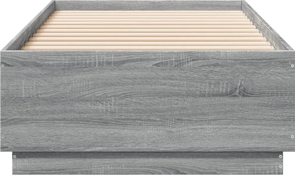 Rám postele šedý sonoma 90 x 200 cm kompozitní dřevo 3209728