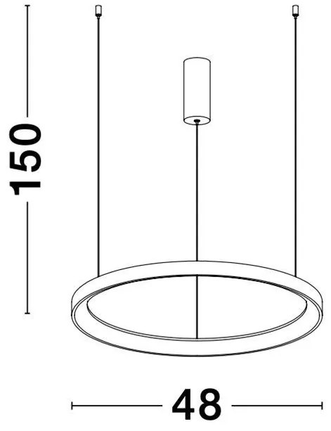 Nova Luce Závěsné LED svítidlo PERTINO, 38W 3000K stmívatelné Barva: Bílá