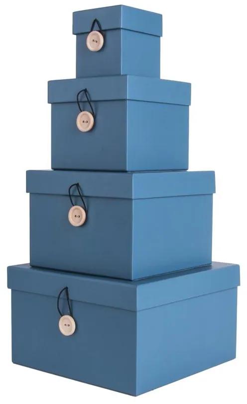 Sada 4 boxů Uniform modrá Present Time