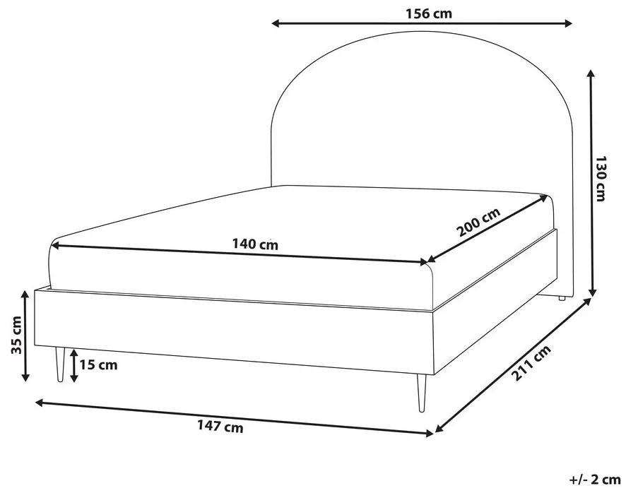 Manželská postel 140 cm Milza (bílá). 1081403