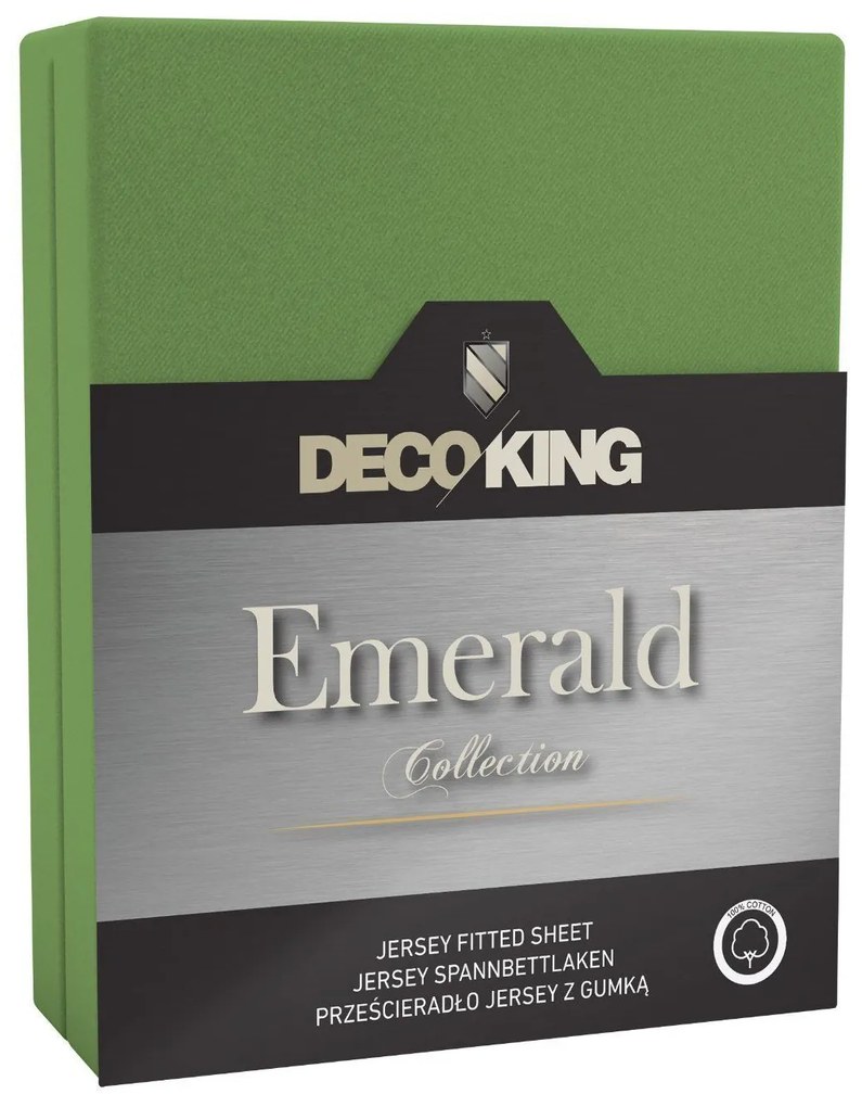 Jersey prostěradlo DecoKing Emerald zelené