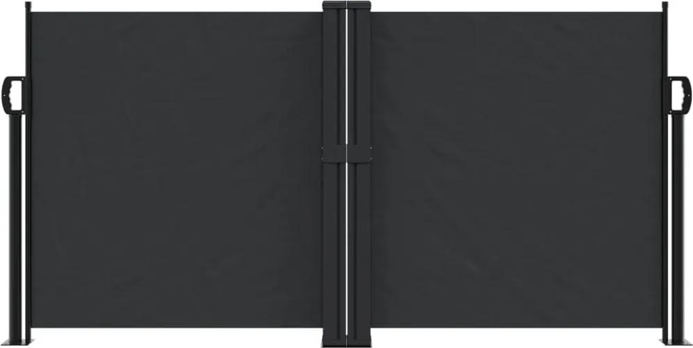 vidaXL Zatahovací boční markýza 120 x 1 200 cm [4004789] Barva: Černá