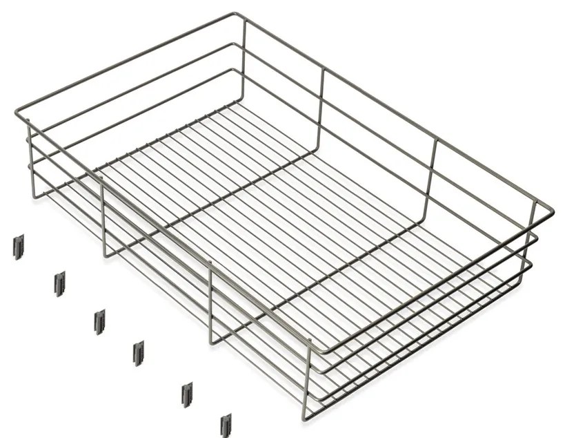 EMUCA Drátěný koš do rámu Quartz – titan Šířka rámu (mm): 700