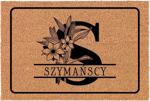 Přední Stěrač Před dveře 60x40 cm Vaše jméno S Písmenem S Různé Vzhledy