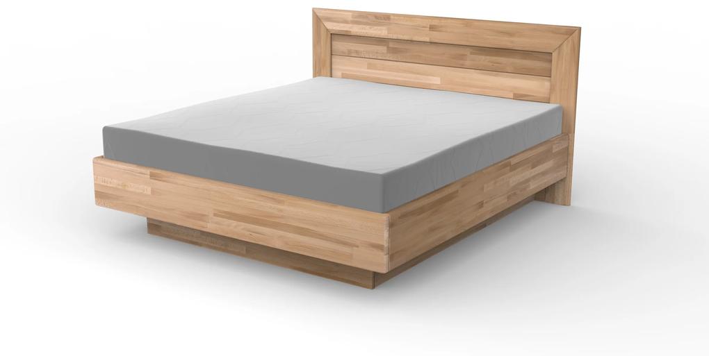 Masivní postel MARS - Solwo Design Dřevo a odstín oleje: BUK Cink - Olej odstín BO102, Rozměr spací plochy: 220x200
