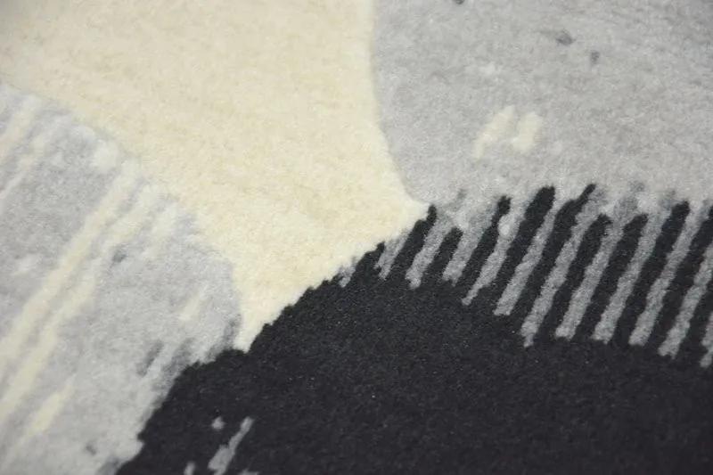Kusový koberec SCANDI 18461/752 - kruh krémový / šedý / černý